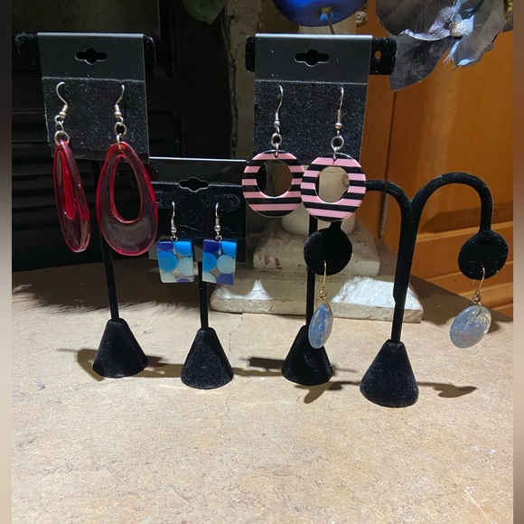 Jewelry | The Retro Lookbundle Of 4 Funky Mod Lucite Drop Earrings ...